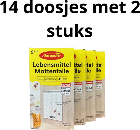 Aeroxon Levensmiddelen mottenval 14 x 2 stuks | bol
