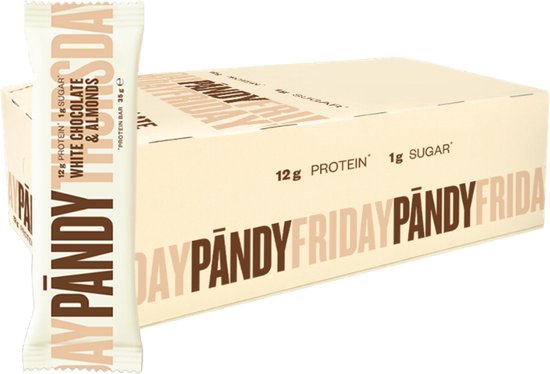 Pandy Low Sugar Protein Bar White Chocolate & Almond - Eiwitrepen - 18 ...