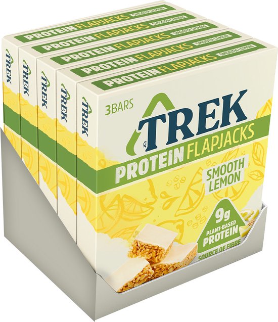 TREK proteïne havermoutrepen Smooth Lemon (3x50g) - 5 stuks | bol