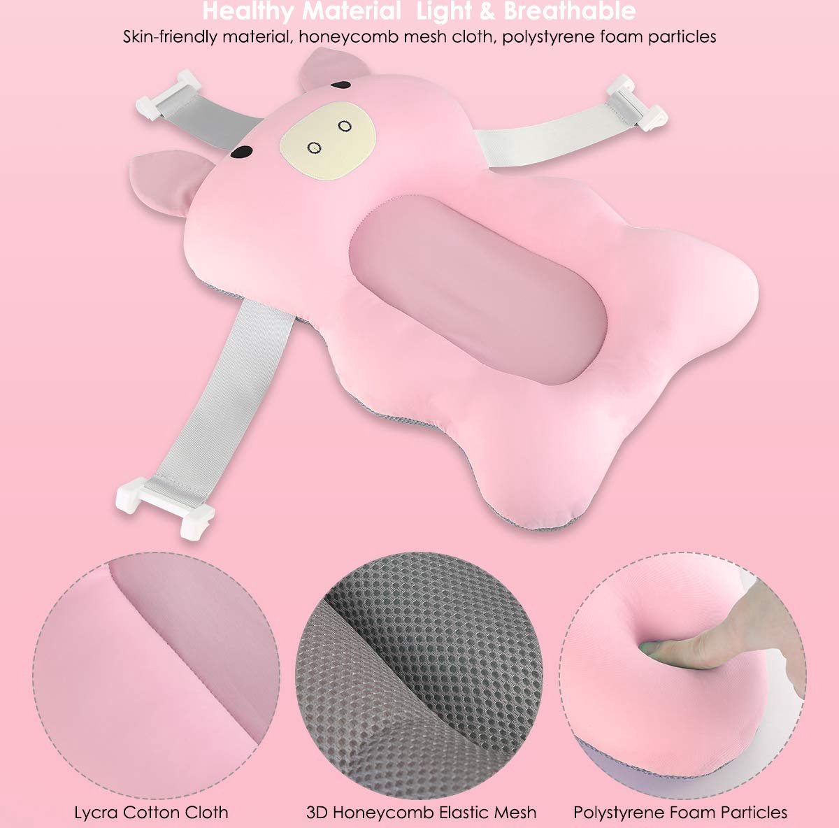 Baby Badkussen – Baby Badmatras - Veiligheid baby kussen voor bad ...