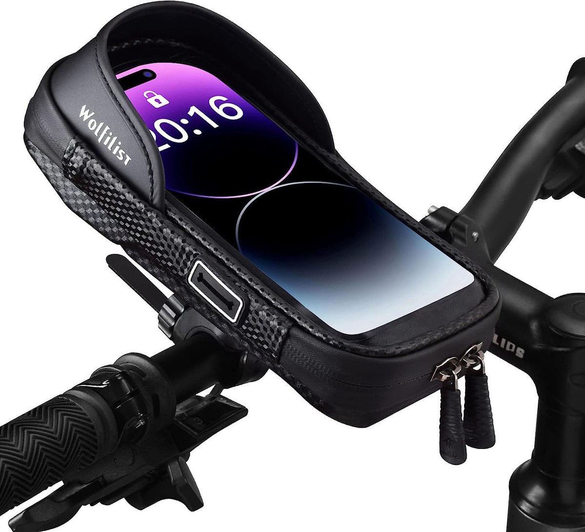 Gsm-houder Fiets Waterdichte fietsstuurtassen Motorstuurtas Gsm-houder ...