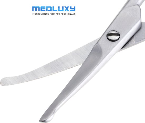 MEDLUXY - Gezicht Haar Schaar - Gebogen snijbladen - Safety Tip - Neus ...
