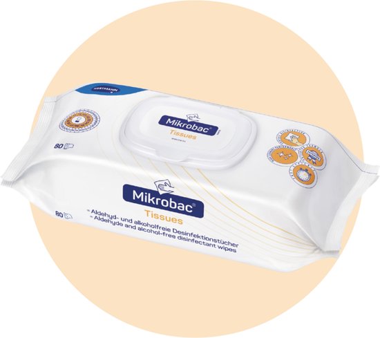 Mikrobac Tissues - 80 stuks - Niet-alcoholische desinfectiedoekjes | bol