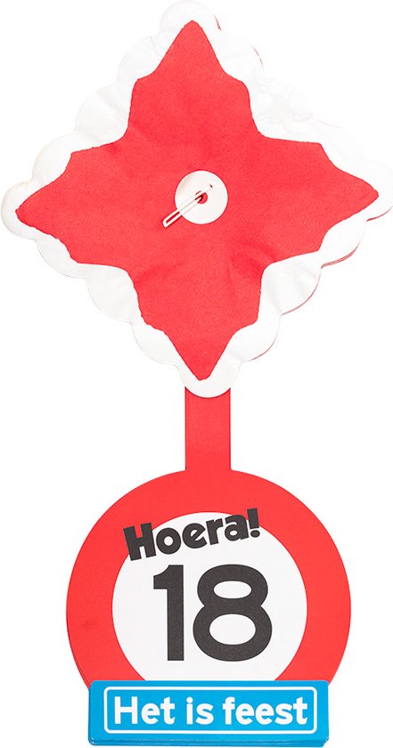 Slinger | Hoera! 18 Het is feest | rood | 4 meter lang | rond | bol.com