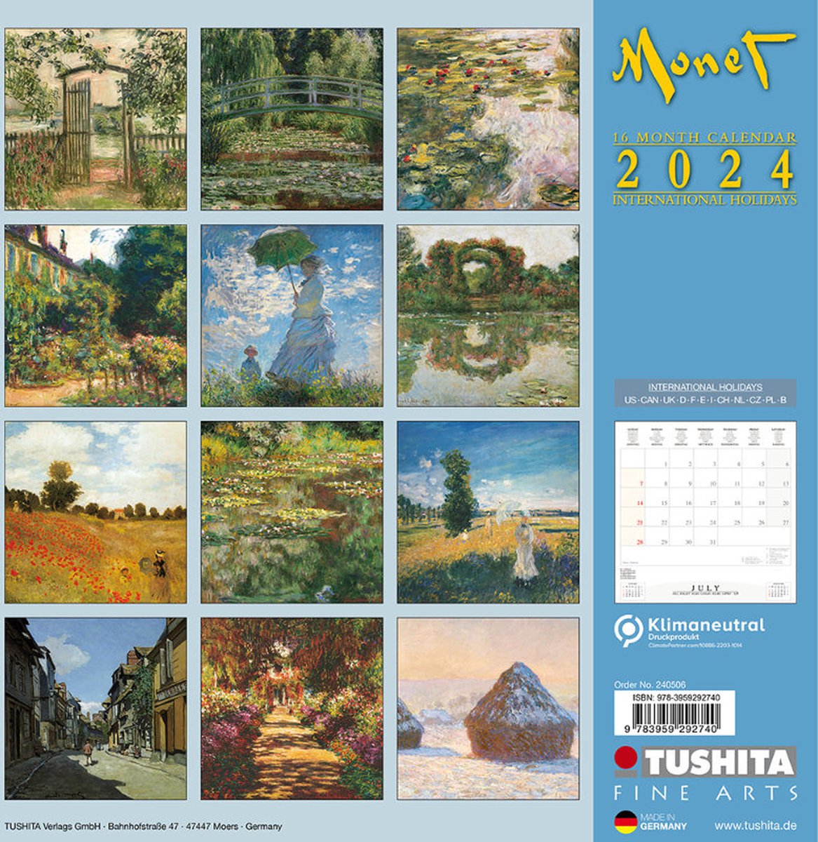 Claude Monet Kalender 2024 | bol.com
