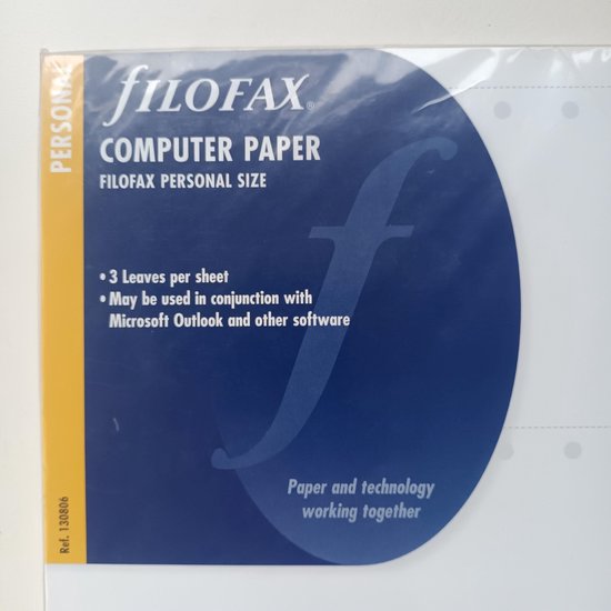 FILOFAX PERSONAL 3X50VEL LASERPRINTER PAPIER A4 | bol