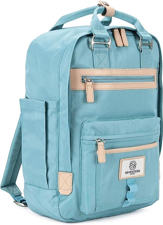 Moderne, eenvoudige en unisex 'Wimbledon' rugzak in turkoois met een ...