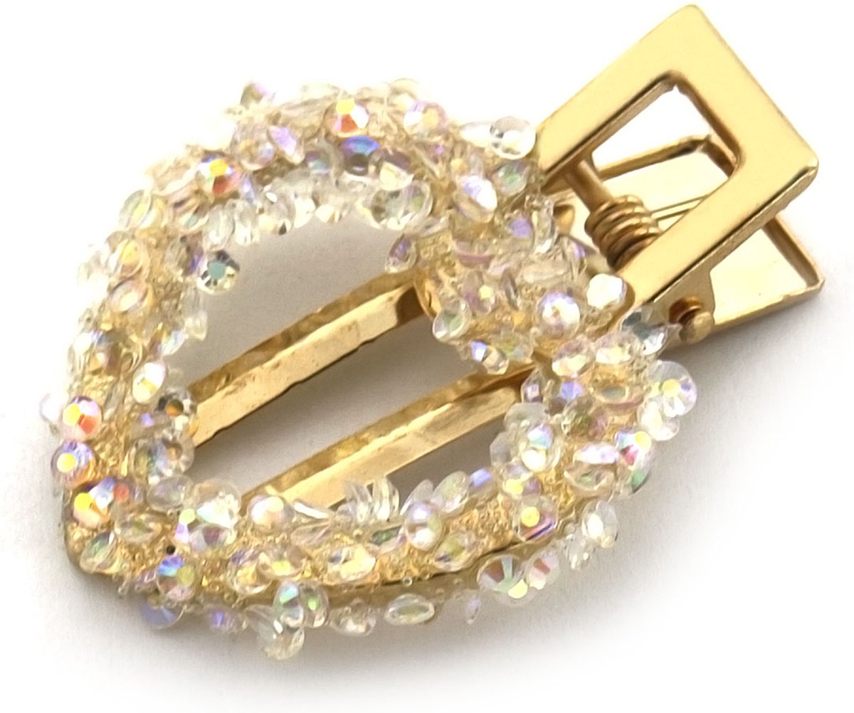 Haarspeld Hartje Glitter - Haarclip - 4 cm - Wit | bol.com