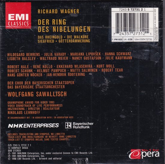 14-CD-box Der Ring des Nibelungen - Richard Wagner - Der Chor ders Bayerischen... | bol