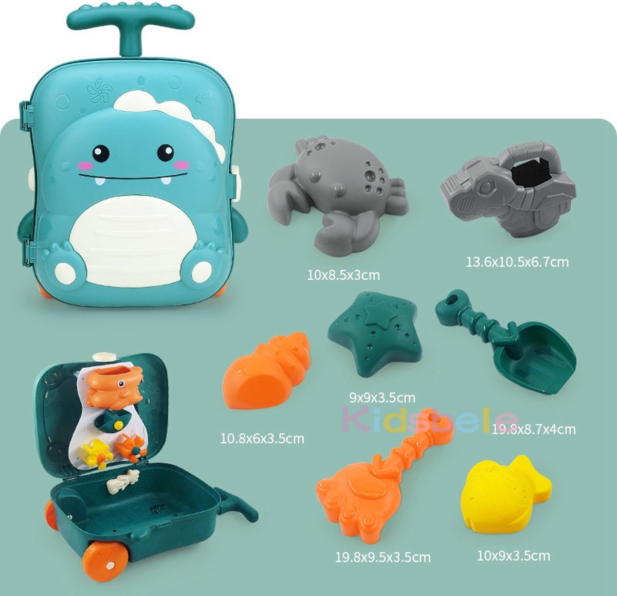 Strandtas / Strandkoffer voor Kinderen - Thema: Dino's / Dinosaurus ...