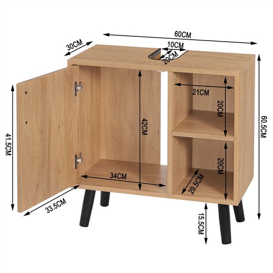 Badkamer Kastje Onder Wastafel - Wastafel Onderkast - Waterafstotend ...