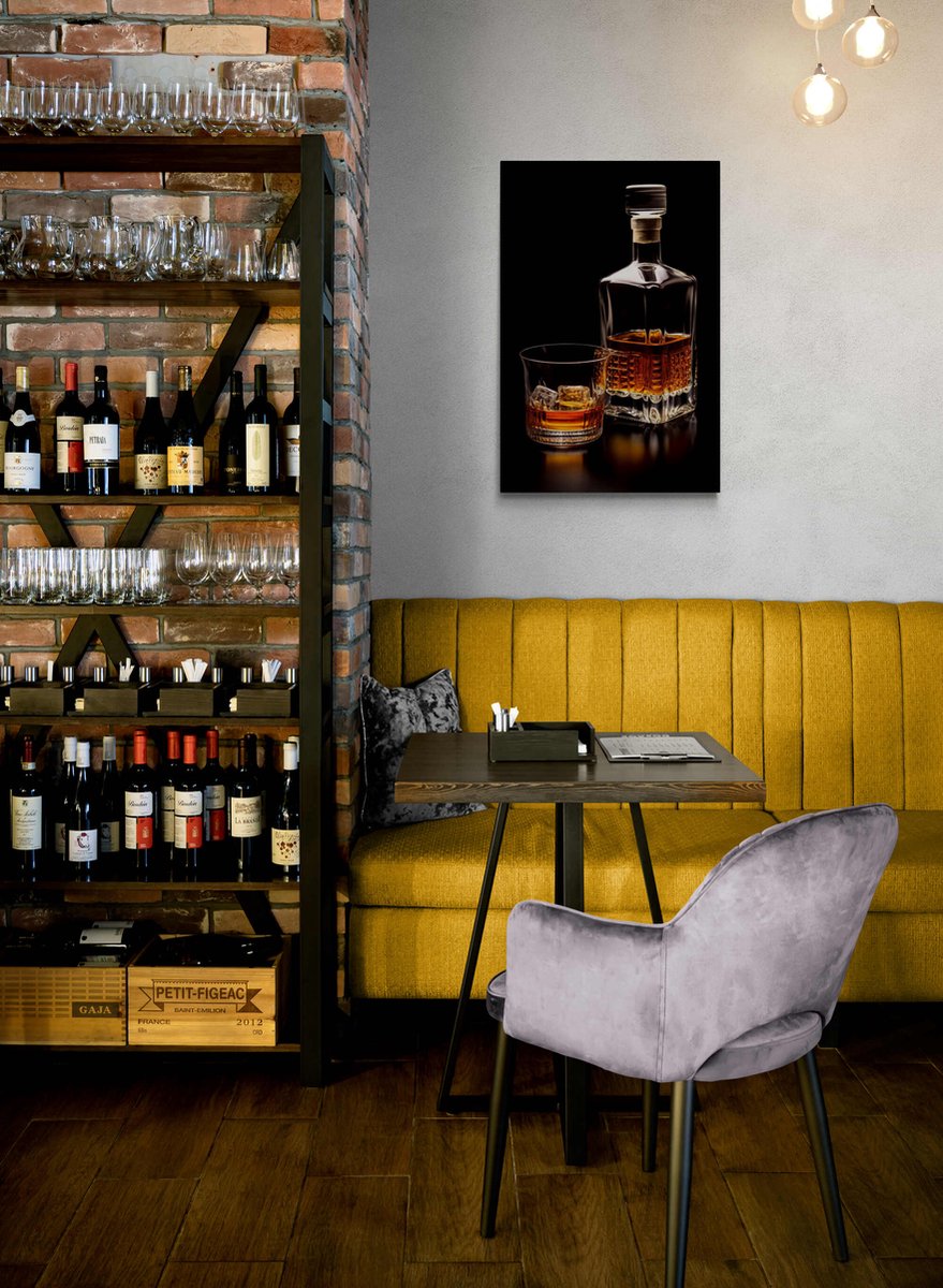 Whiskey Poster | Poster Whiskey glas | Whiskey Karaf | Poster Bar ...