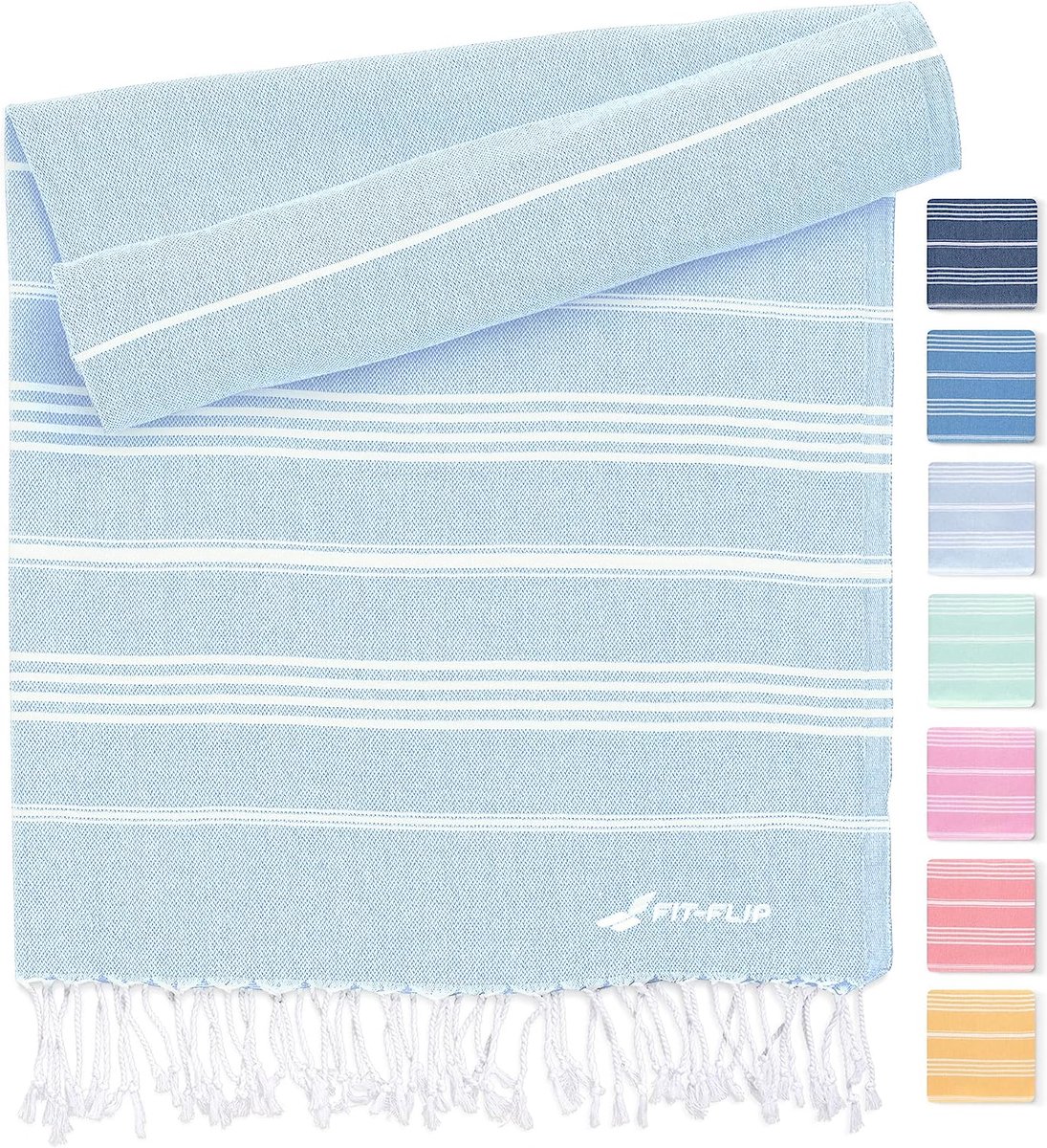 Hamamdoek - Strandhanddoek XXL van 100% gerecycled katoen - sneldrogend ...