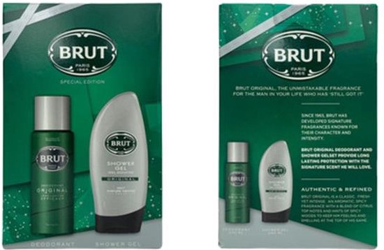 Brut Gift Set - Shower Gel & Deo - Originele geur - 200ml Deo & 250ml ...