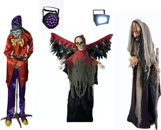 Halloween Animatronic Poppen set Scare props 3 (beweging, verlichte ...