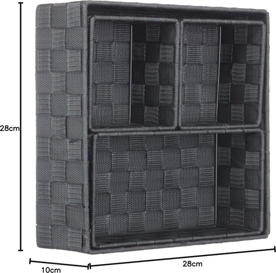 Set van 4 decoratieve opbergdozen in rotanlook - Modern en veelzijdig ...