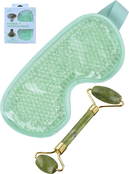 Chillaxy - Koelmasker & Jade roller - Migraine masker - Oogmasker ...