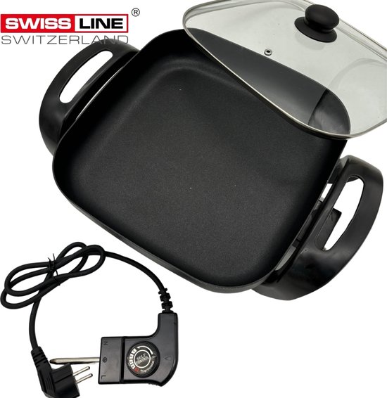 Swiss Line Switzerland - Elektrische vierkante pan - Pizza pan ...
