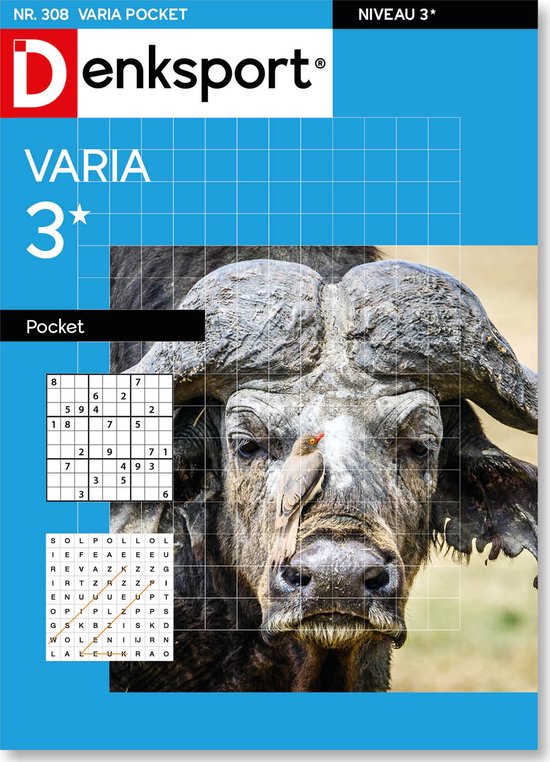 Denksport Puzzelboek Varia 3* pocket, editie 308 | bol