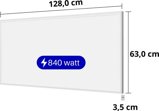 VH Infrarood paneel met LED verlichting - Hoog vermogen IR - Instelbare lichtkleur -... | bol