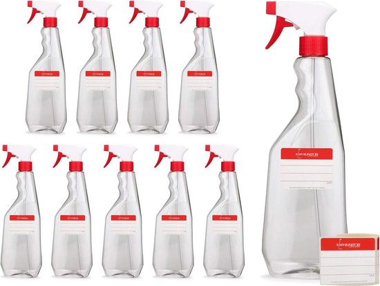 750 ml spuitflessen van PET - 10 stuks - met spuitpistool - verstelbaar ...