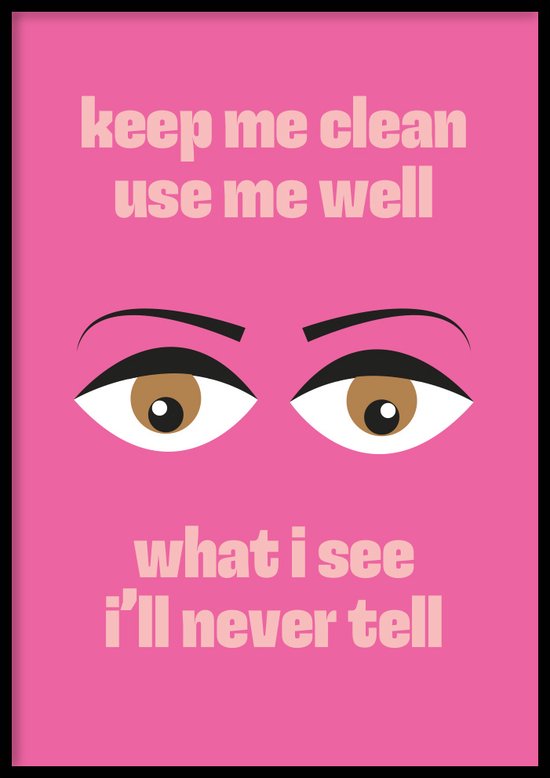 Poster Keep me clean - 30x40 cm - WC Poster - WALLLL - Exclusief lijst ...