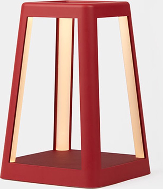 Lexon Design LANTERN Portable LED Lamp - Dark Red | bol