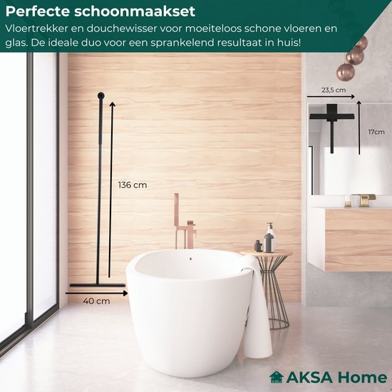 AKSA Home® Vloertrekker met Raamwisser - Douchewisser - Trekker Douche ...