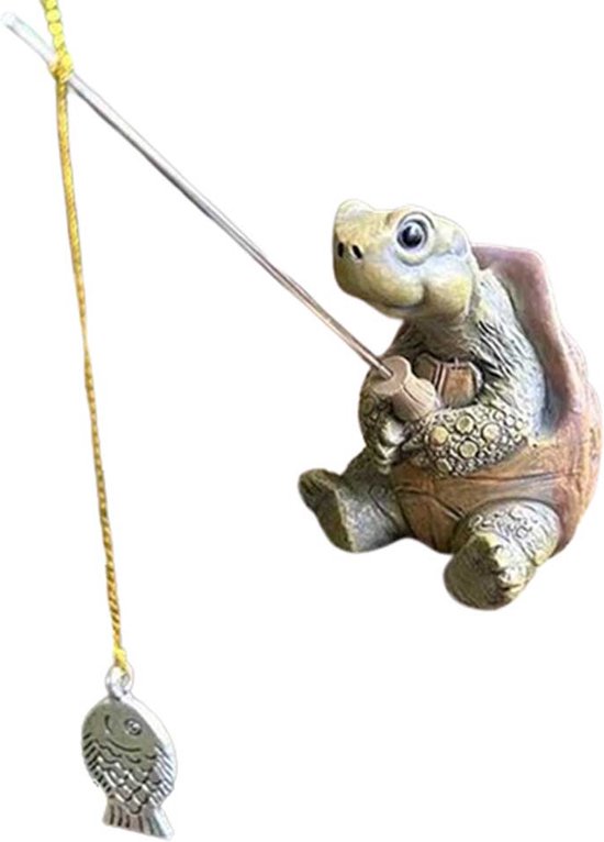 Vissende Schildpad - Grappig beeld - Vijver - Vissen - Aquarium - Tuin ...