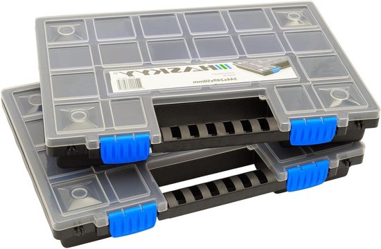 XL organizer assortimentsdoos sorteerdoos stapelbaar 345 x 249 x 50 mm ...