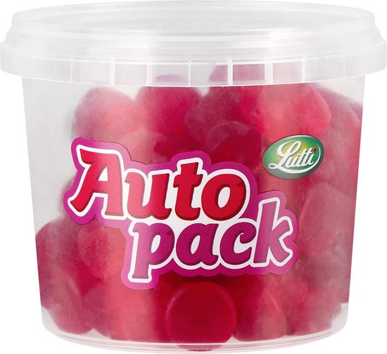 Lutti Autopack Cherries kersen snoep 12x200g - snoeppotje plastic met deksel gevuld -... | bol
