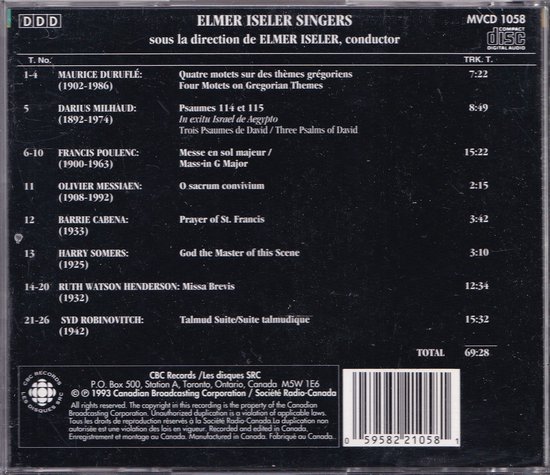 Gloria - Elmer Iseler Singers o.l.v. Elmer Iseler, Elmer Iseler Singers, Elmer Iseler... | bol