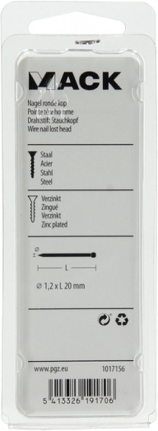 SAM Nagel ronde kop 1.2x20mm ca. 100 gram 815110 E3 | bol
