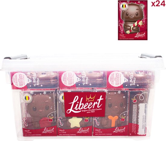 Libeert chocolade kerstfiguren "Merry Minis" - 24 holle ...