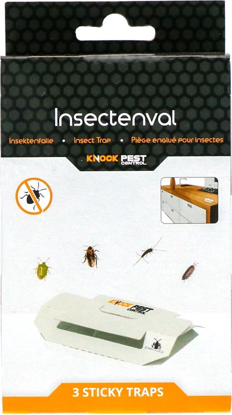 Knock Pest Control Insectenval Klein – 3 x Kleefval – Kakkerlakkenval ...