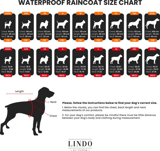 Lindo Dogs - Honden regenjas - Hondenjas - Hondenkleding - Regenjas ...