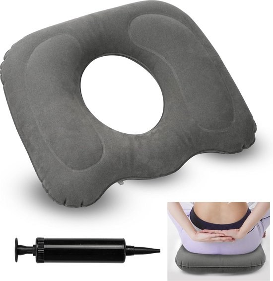 Luvetrex ® Ergonomisch Opblaasbaar Zitkussen voor Rug- en Stuitpijn ...