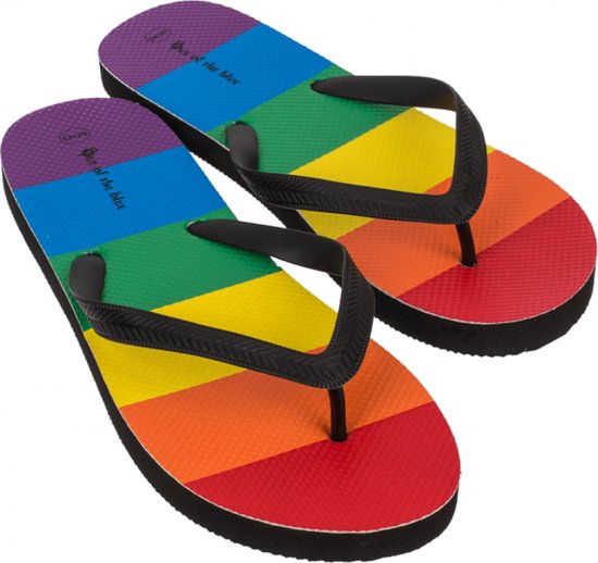 Regenboog slippers - pride rainbow - maat 36/37 - funcadeau ...