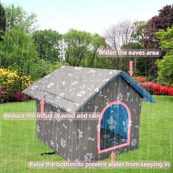 Geïsoleerd waterdicht kattenhuis voor buiten - geschikt voor wilde ...