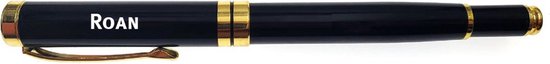 Pen Met Gravering - Luxe Balpen - Met Naam - Roan- Zwart | bol