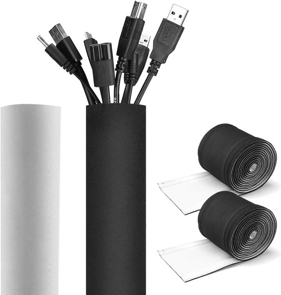 Kabelbeheerhoes 330 cm Snijdbaar Neopreen Snoerbeheer Organizersysteem ...