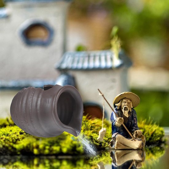 Ceramic Fountain Pot with Running Water Feature - Cascading Pitchers ...