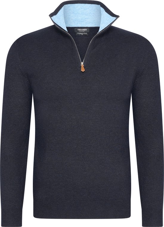YVES ENZO Half Zip Heren sweater - Schipperstrui met rits - Coltrui ...