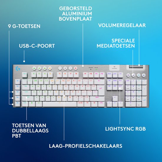 Logitech G915 X Lightspeed - Draadloos Gaming Toetsenbord - Qwerty ...