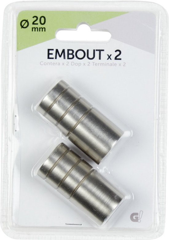 Gifi Diffusion - gordijnroede eindknop - Ø20mm - cilindervormig ...