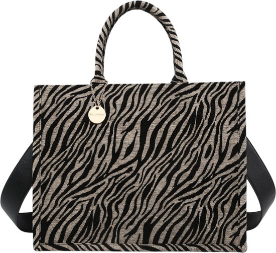 Kassandra & Co - shopper xl - geschikt voor A4 mappen - zebra beige | bol