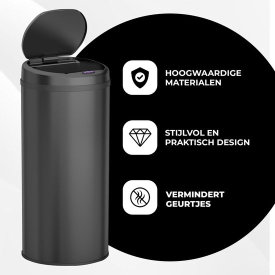 Bayt Prullenbak - Prullenbak 50 Liter - Prullenbak met Sensor ...