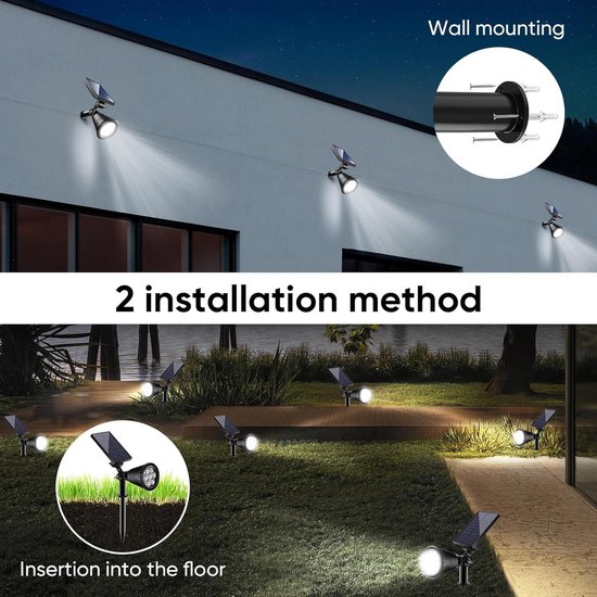 7 led spots op zonne-energie voor buiten - IP44 waterdicht ...