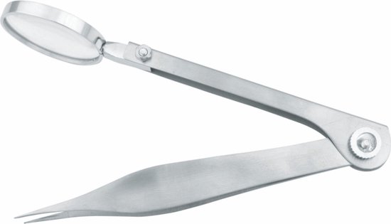 MEDLUXY - Splinter Pincet met Vergrootglas (loep verstelbaar) - Recht ...