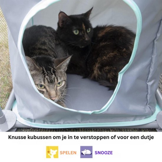 Luxe Kattenbench - Kattenren - Kattenkooi – Kattenhuis voor Buiten ...